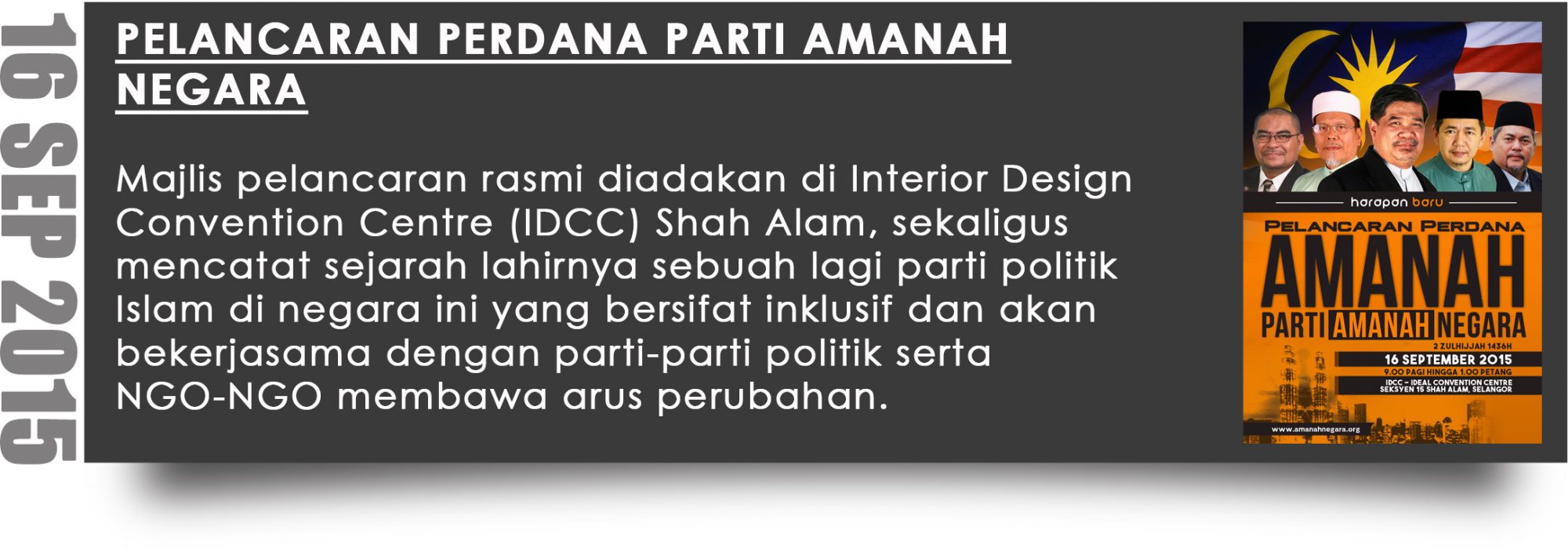Sejarah Penubuhan AMANAH – Parti Amanah Negara
